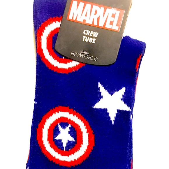 Marvel | Underwear & Socks | Marvel Captain America Shield Men Crew ...